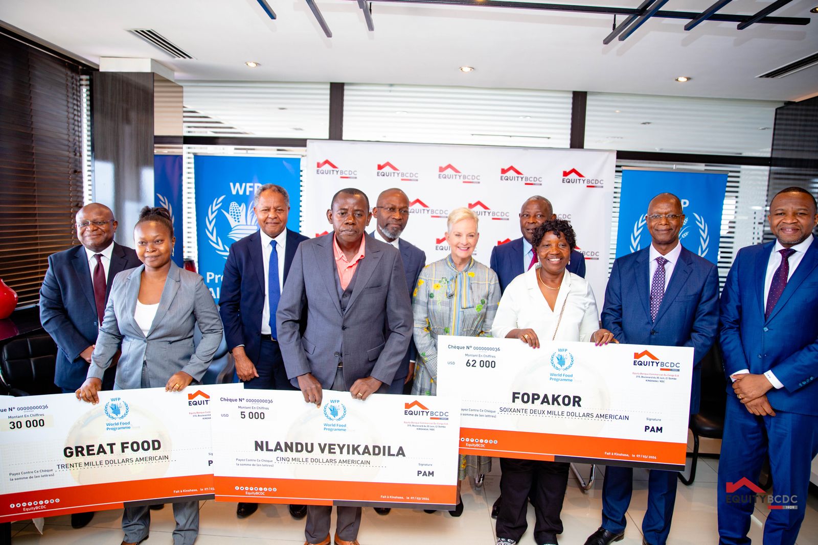 Equity BCDC | EquityBCDC et PAM pour la Promotion de la sécurité alimentaire durable en RDC